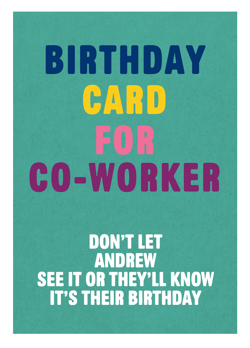 Personalised & Editable Green Work Birthday Card | Hallmark UK