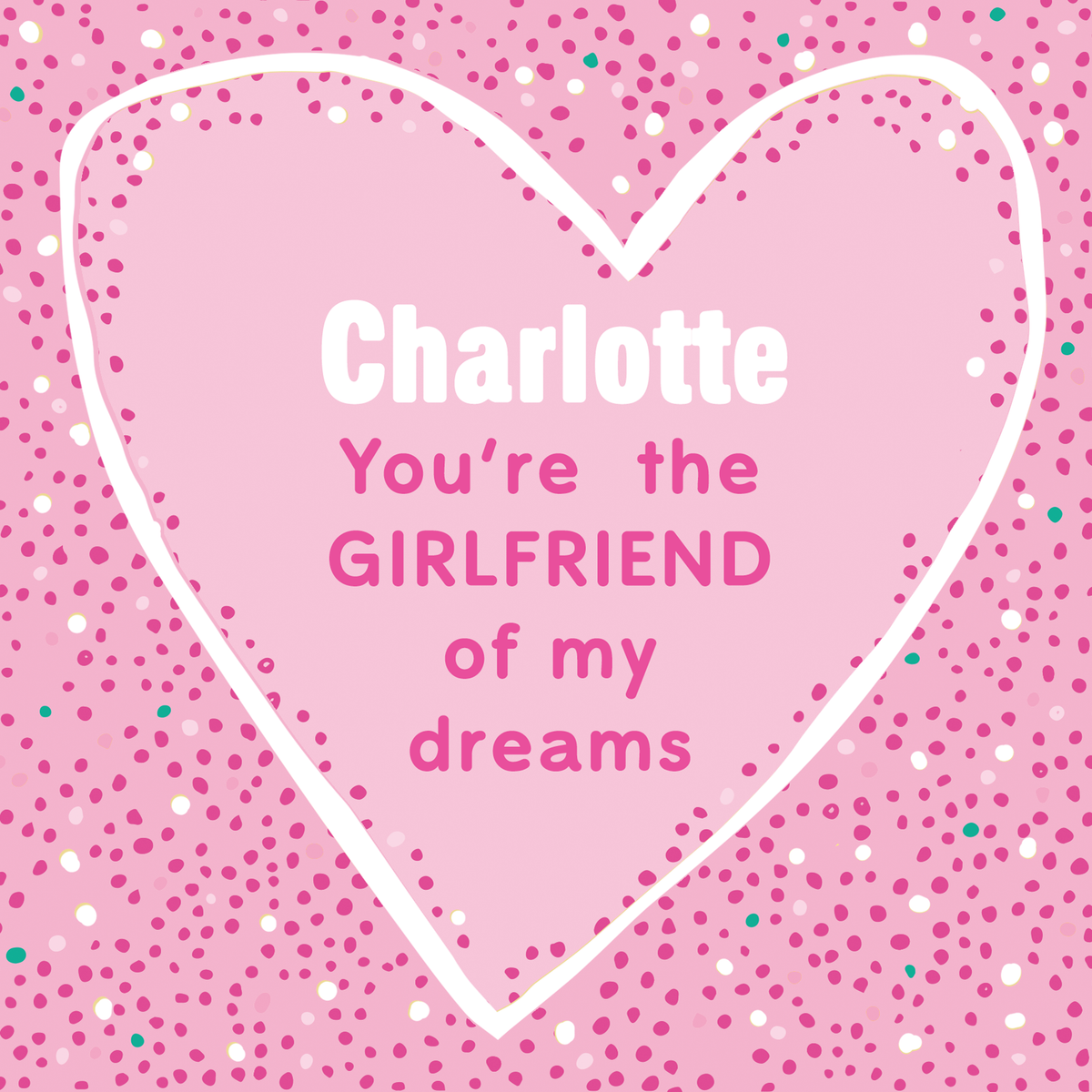 Personalised & Editable Pink Girlfriend Greeting Card | Hallmark UK
