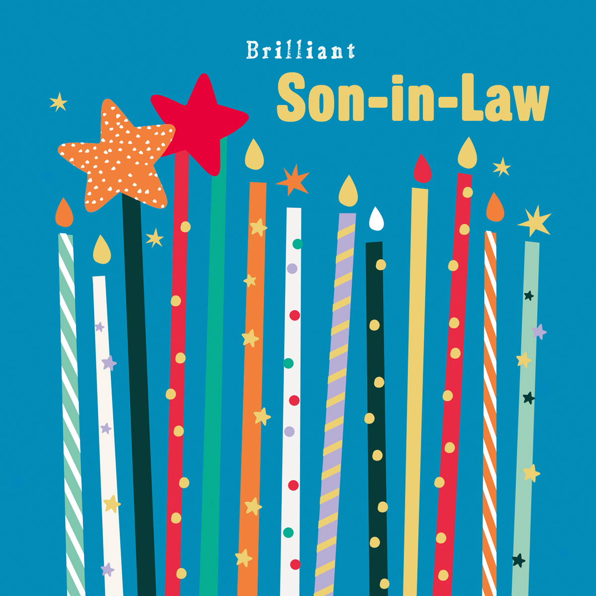 Personalised & Editable Candles Son-In-Law Birthday Card | Hallmark UK