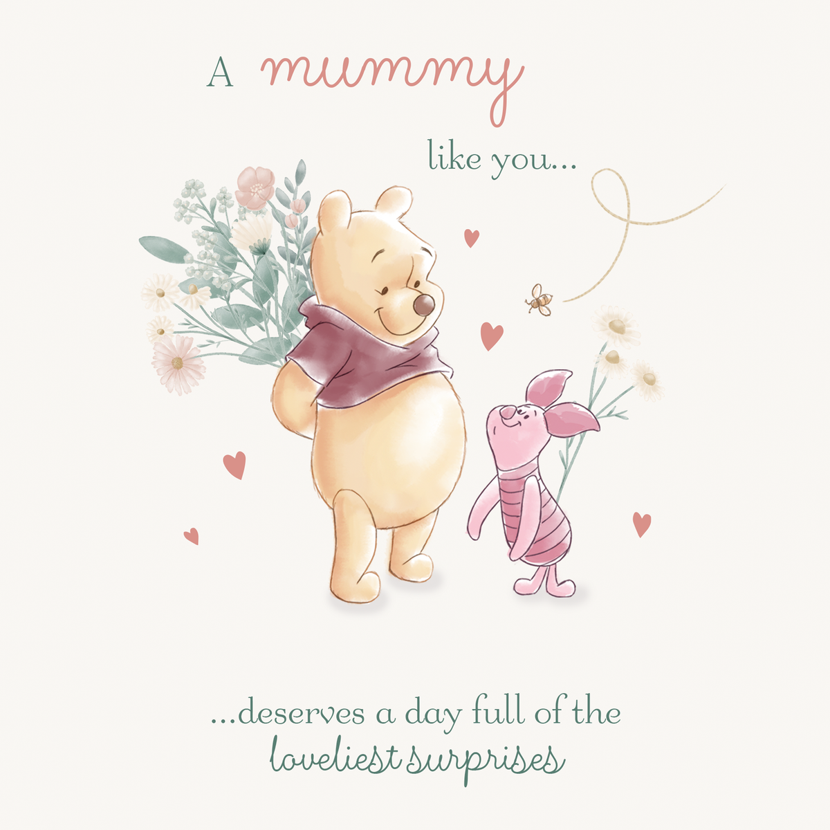 Personalised Mummy Winnie the Pooh Piglet Birthday Card | Hallmark UK