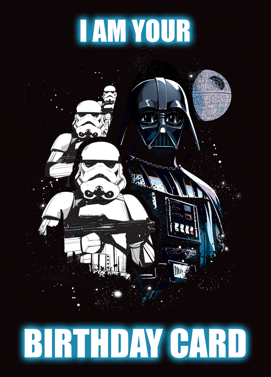 Personalised Darth Vader & Stormtroopers Birthday Card | Hallmark UK