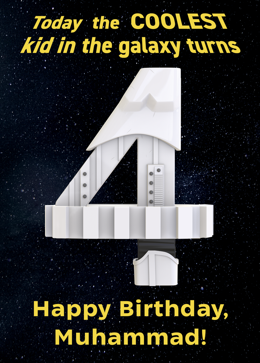 Personalised Star Wars™ Stormtrooper 4th Birthday Card | Hallmark UK