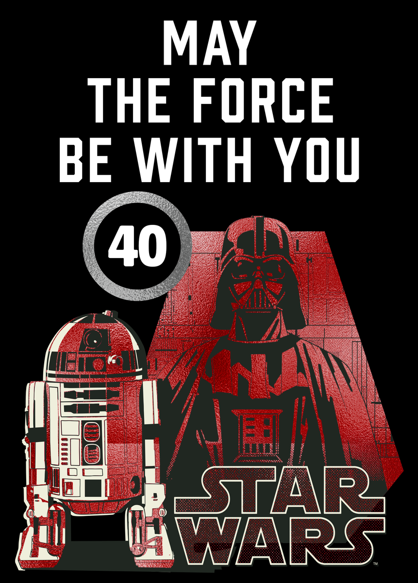 Personalised Star Wars™ Darth Vader & R2-D2 Birthday Card |Hallmark UK