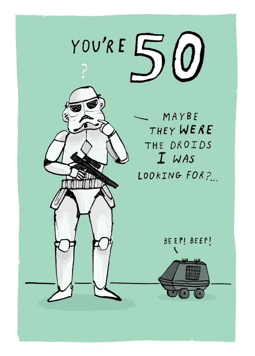 Personalised Star Wars™ Stormtrooper 50th Birthday Card | Hallmark UK