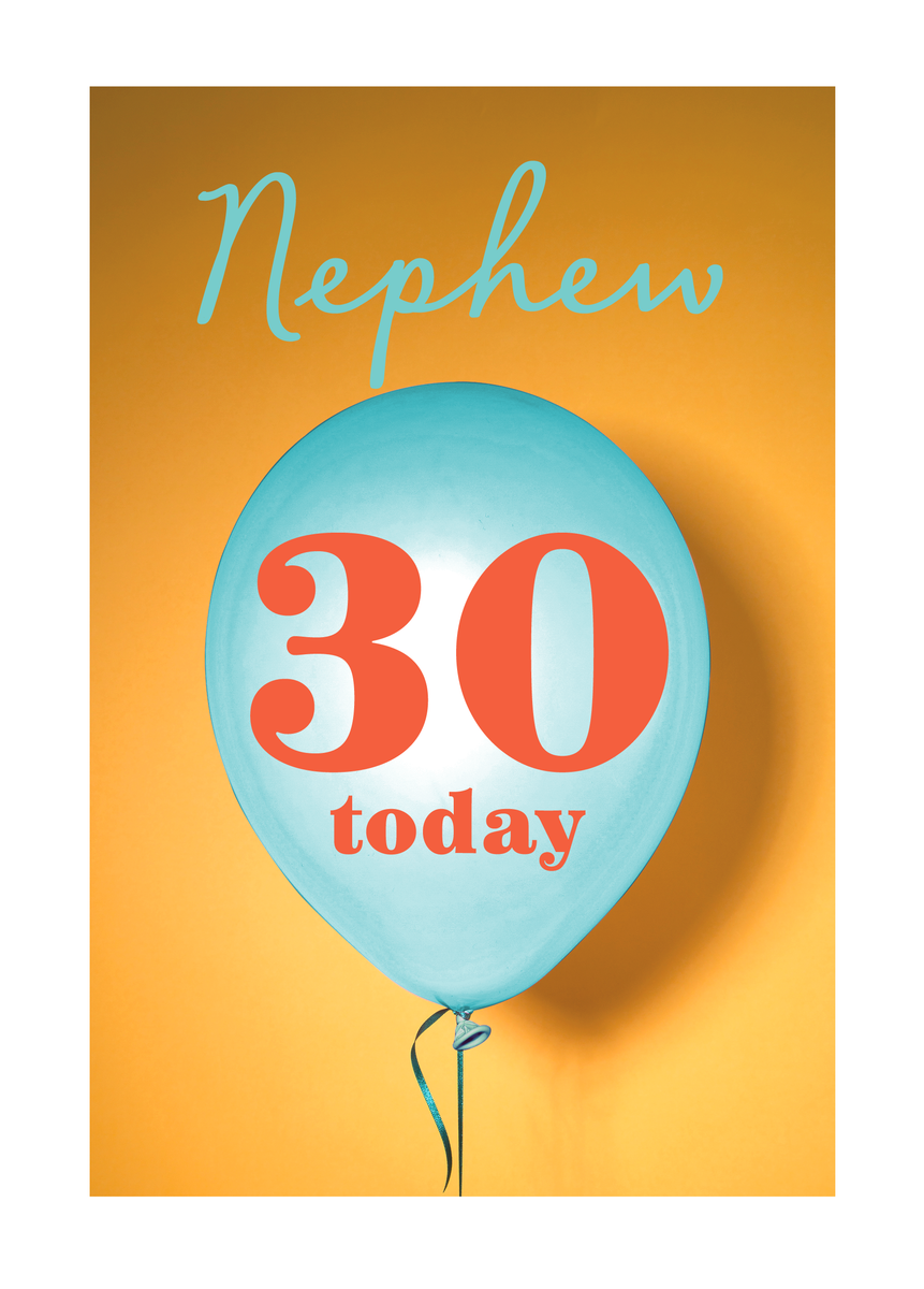Personalised & Editable Blue Balloon 30th Birthday Card | Hallmark UK