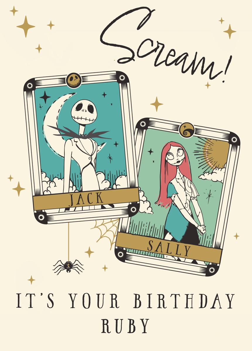 Personalised The Nightmare Before Christmas Scream Birthday Card – Hallmark