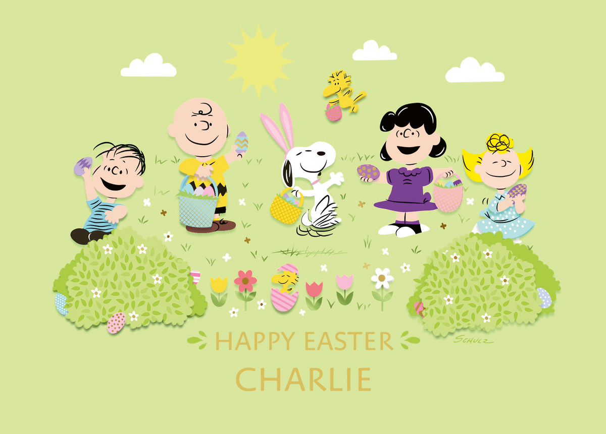 Personalised Editable PEANUTS™ SNOOPY & Gang Easter card | Hallmark UK