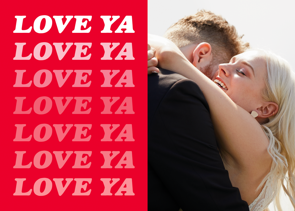 Personalised Red 'Love Ya' Photo Upload Valentine's Card | Hallmark UK