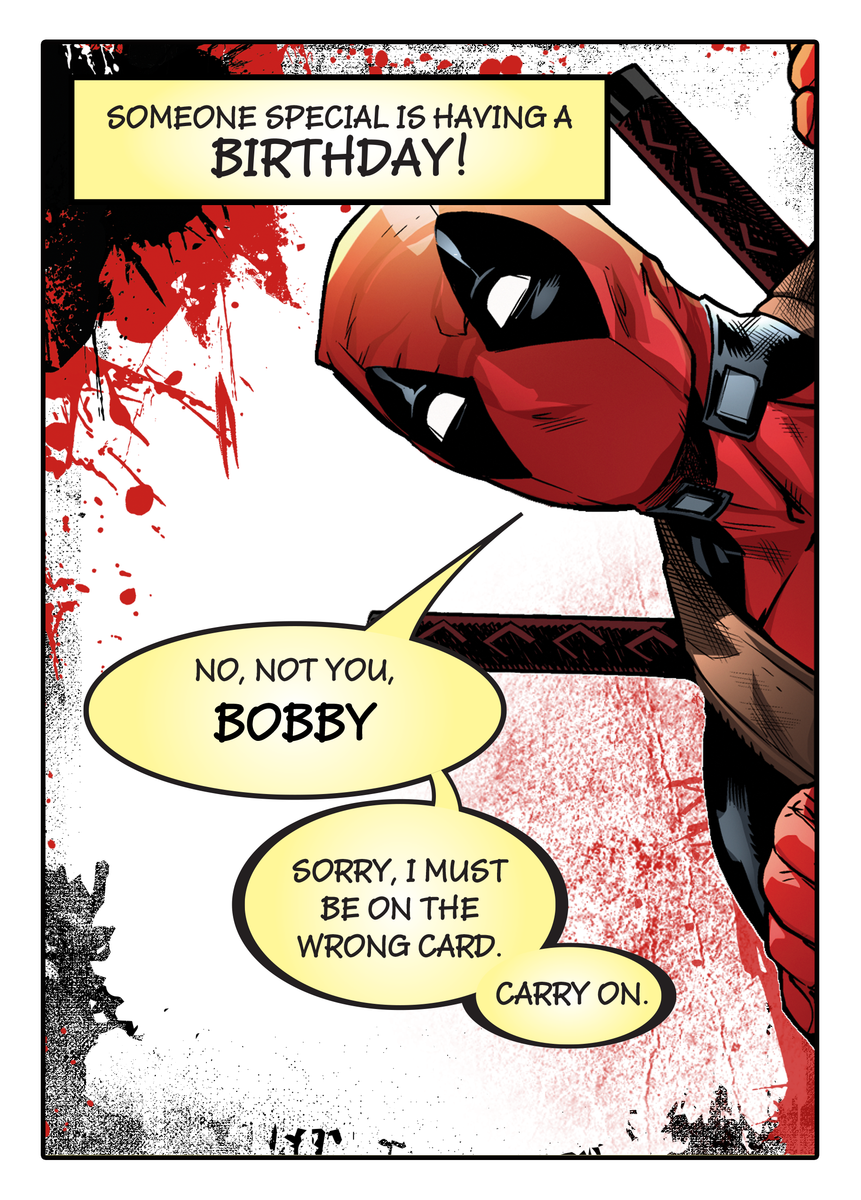 Personalised & Editable Deadpool Birthday Card | Hallmark UK