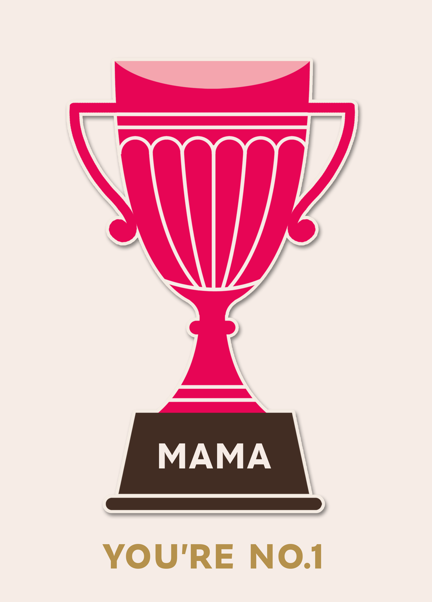 Personalised Editable Pink Trophy Mother's Day Card | Hallmark UK
