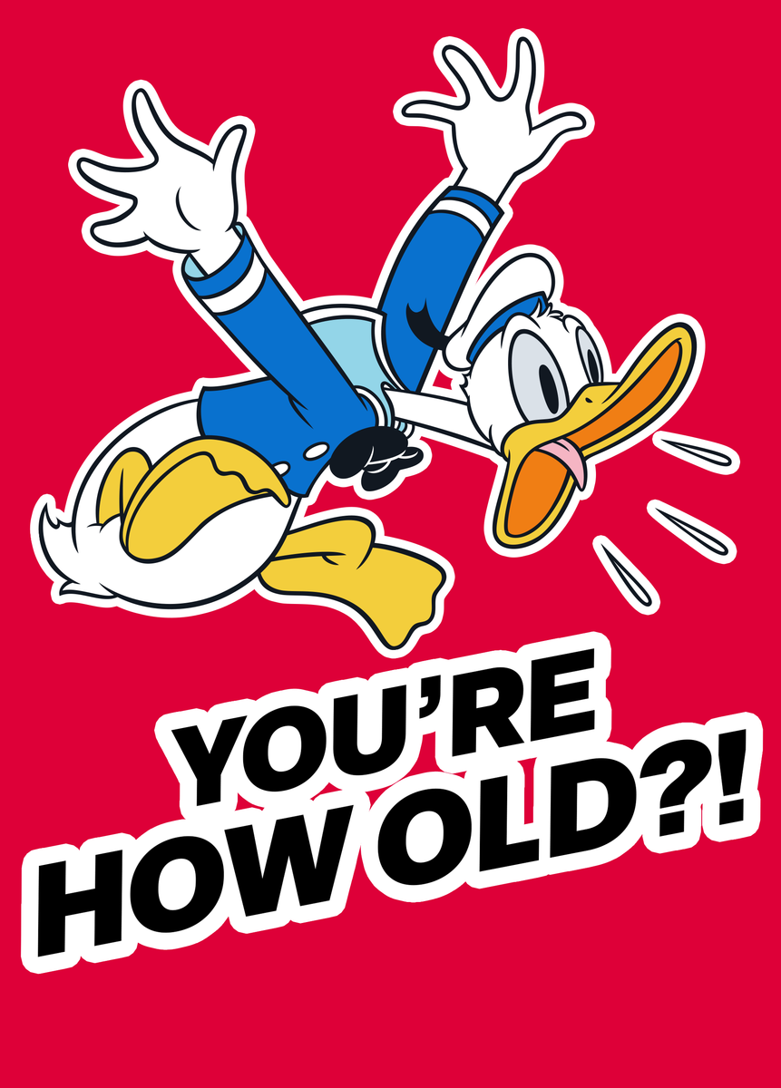 Personalised Red Donald Duck Birthday Card | Hallmark UK