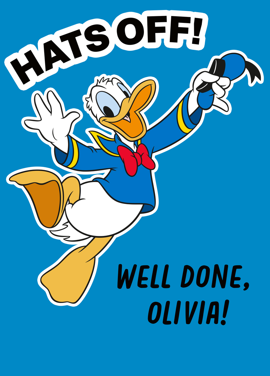 Personalised & Editable Donald Duck Congratulations Card | Hallmark UK