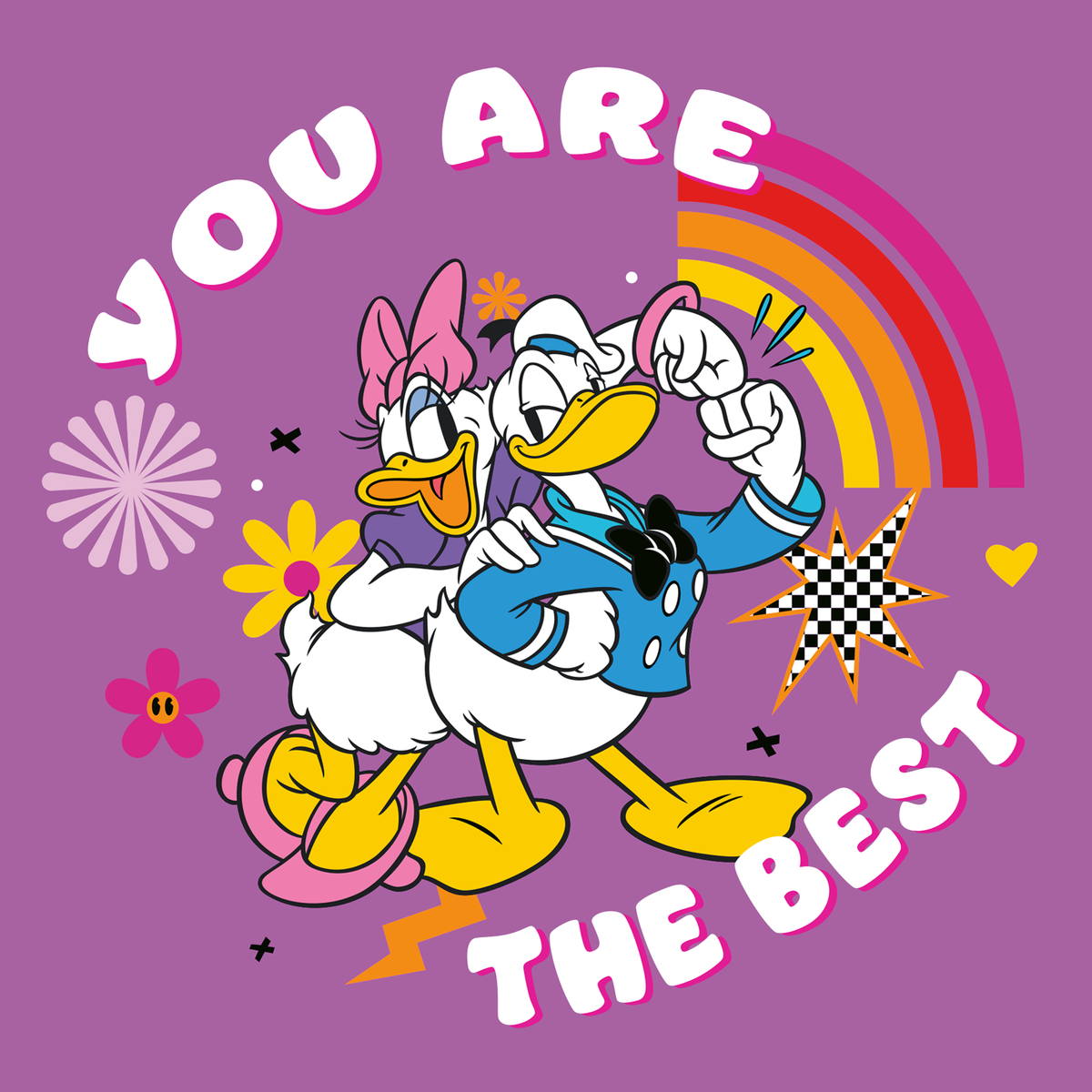 Personalised Purple Donald & Daisy Duck Friendship Card | Hallmark UK