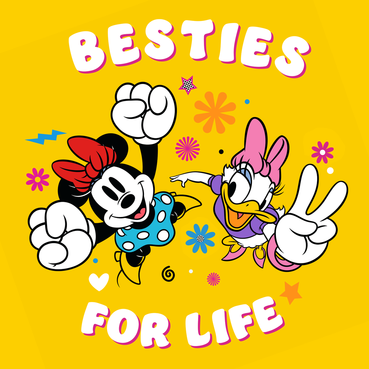 Personalised Yellow Daisy Duck & Minnie Mouse Card | Hallmark UK
