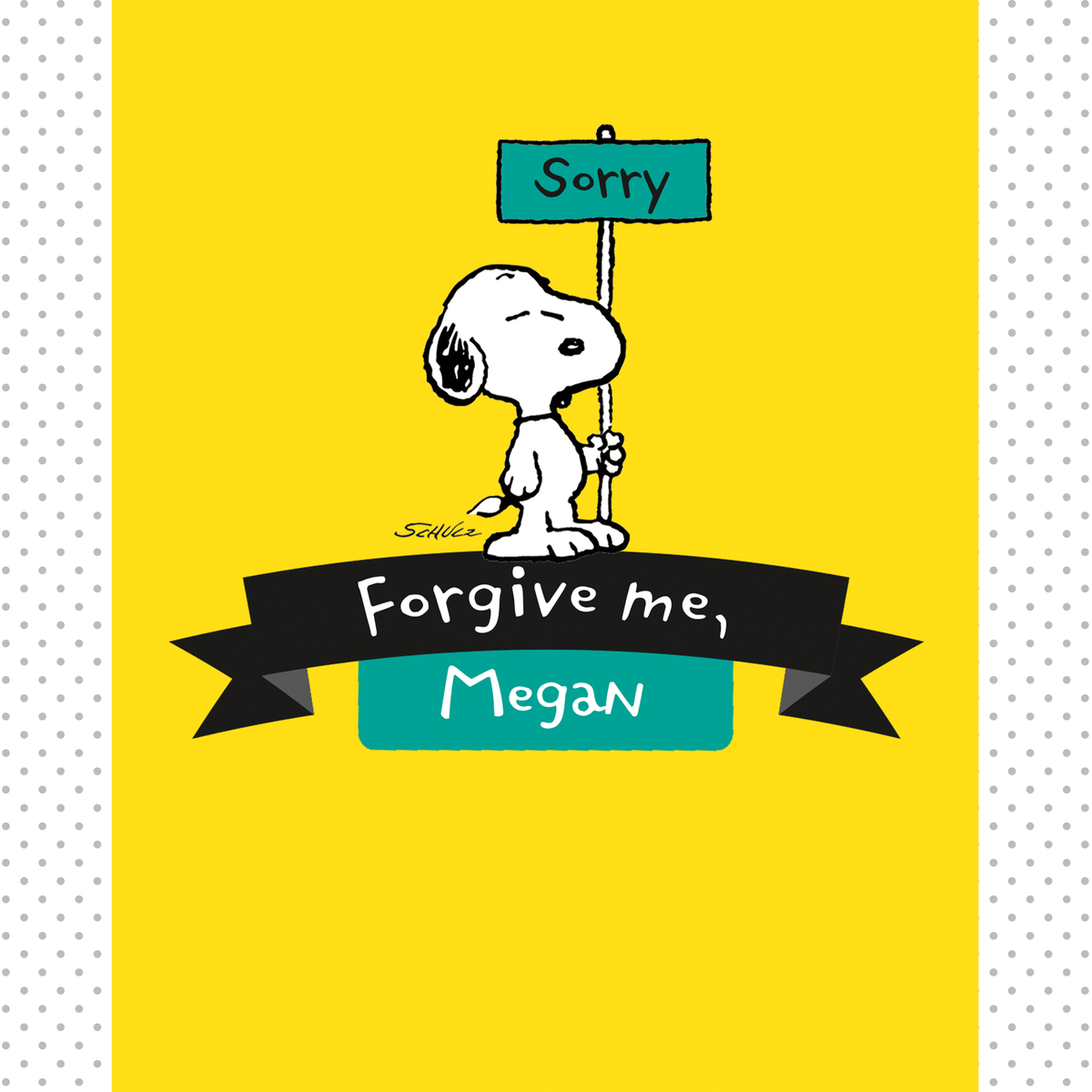 Personalised & Editable SNOOPY Sorry Card | Hallmark UK