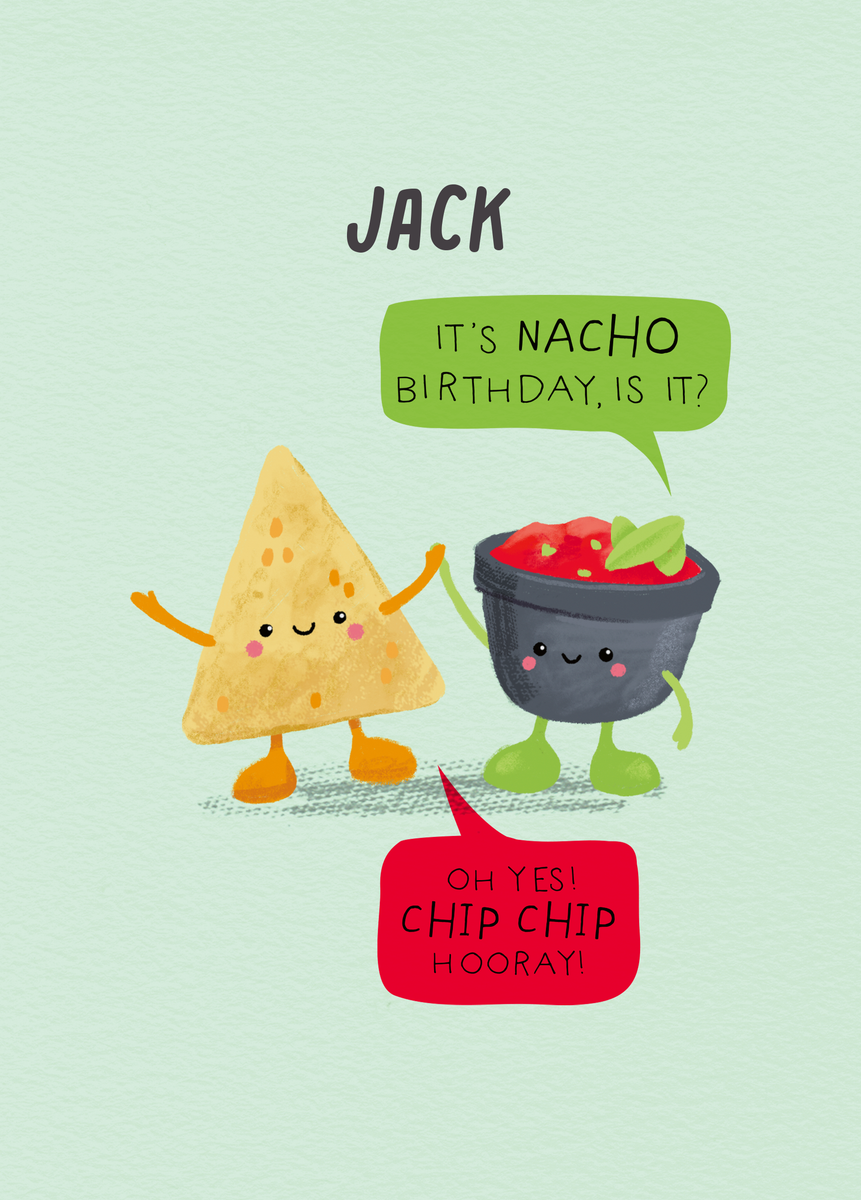 Personalised & Editable Nacho & Salsa Birthday Card | Hallmark UK