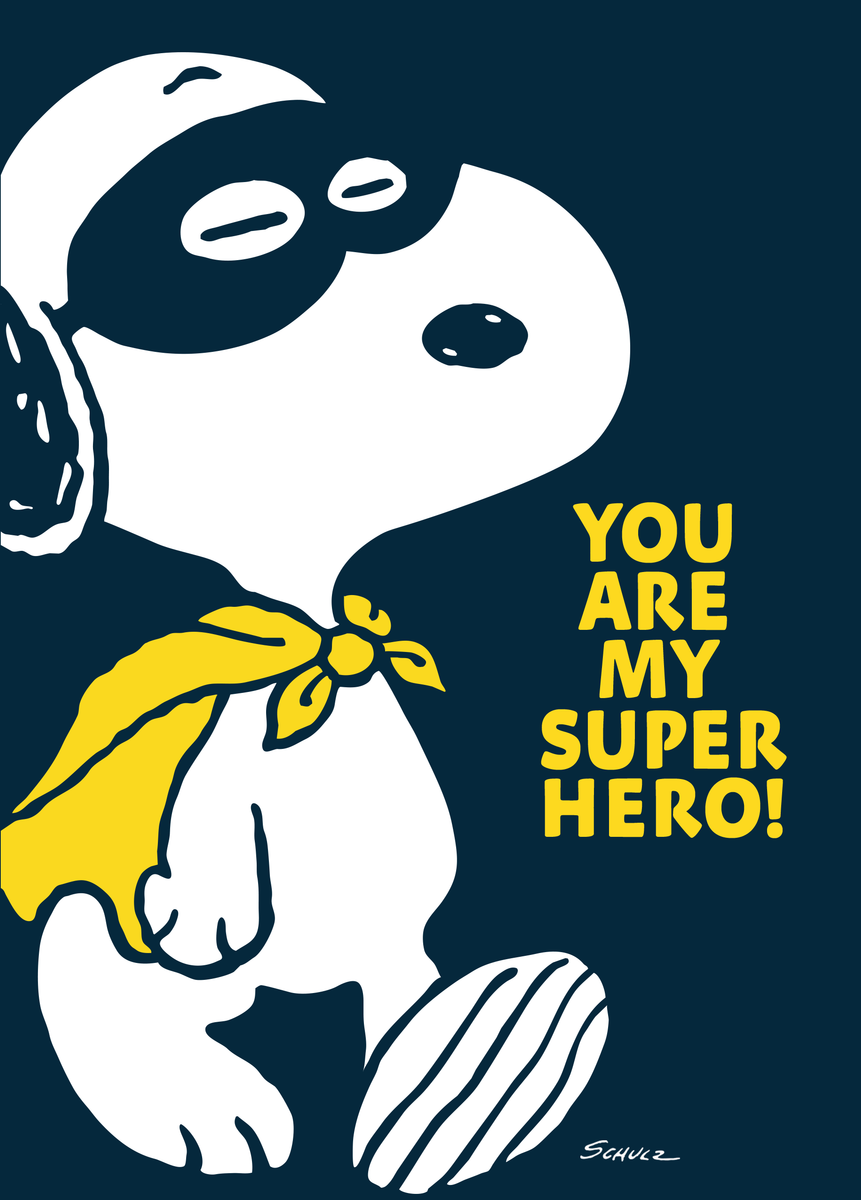 Personalised Superhero SNOOPY Father's Day Card | Hallmark UK