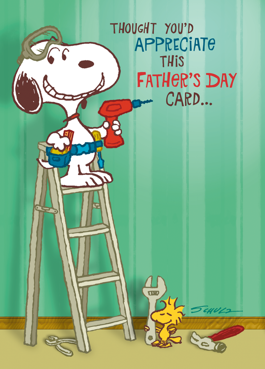Personalised SNOOPY & WOODSTOCK DIY Father's Day Card | Hallmark UK