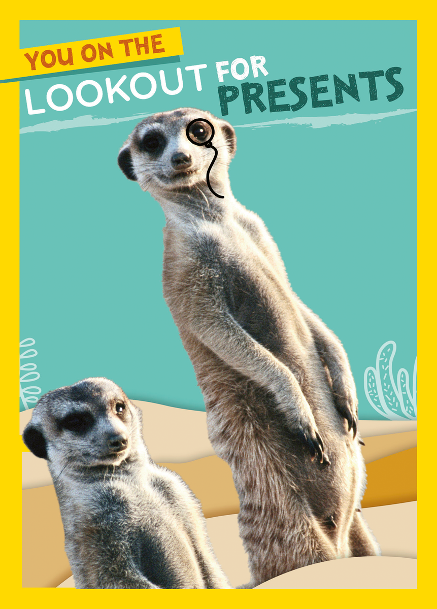 Personalised National Geographic Meerkat Birthday Card | Hallmark UK