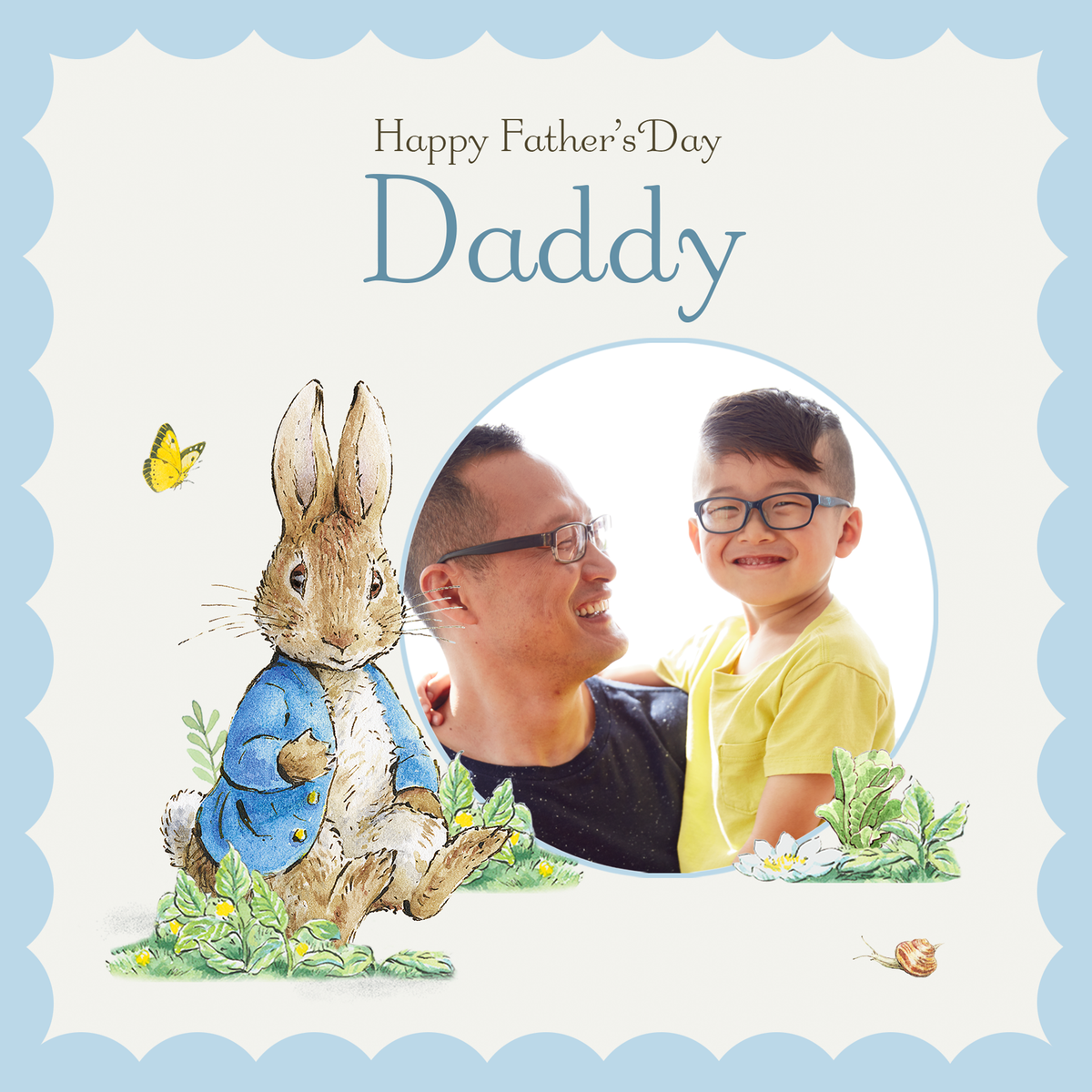 Personalised Photo Upload Peter Rabbit Father's Day Card Daddy – Hallmark