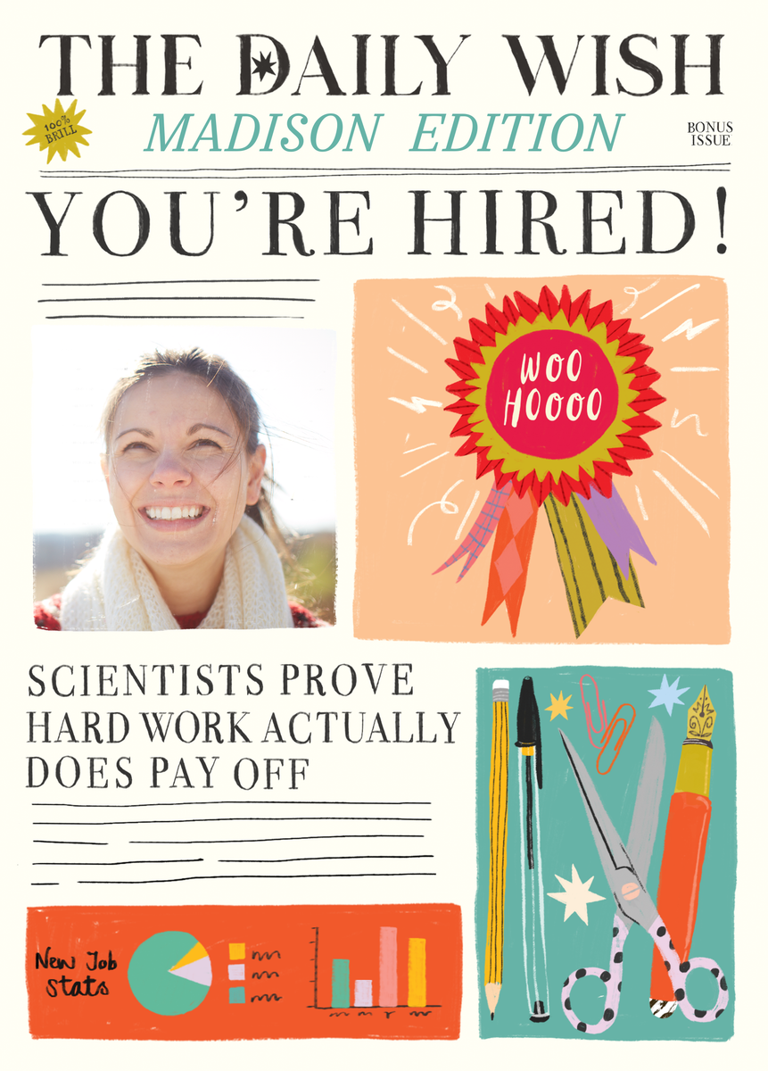 Personalised 'Front Page' Photo Upload New Job Card | Hallmark