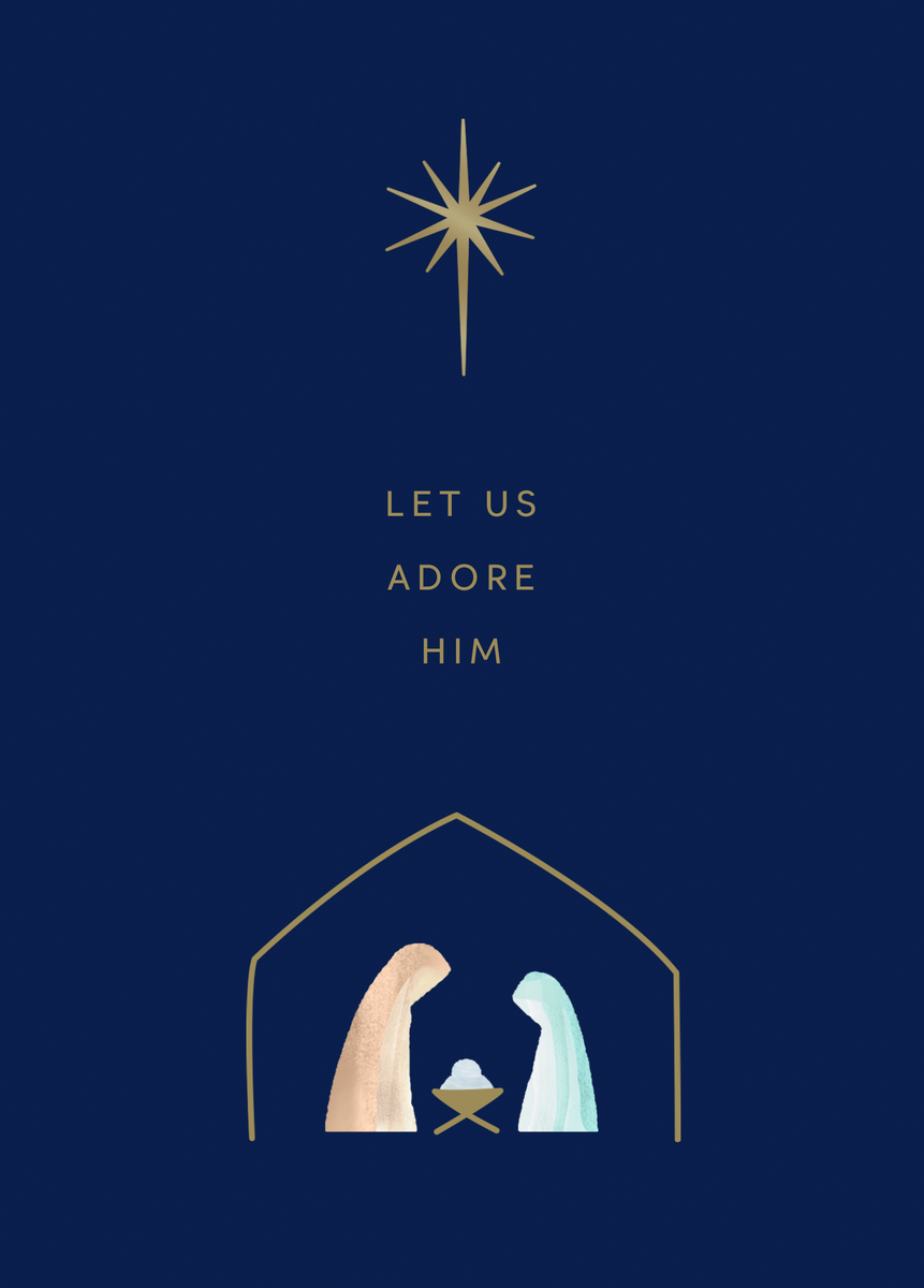 Personalised Simple Nativity Scene Christmas Card | Hallmark