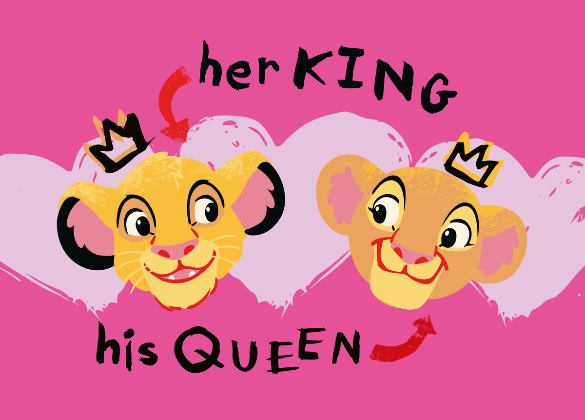 Personalised The Lion King Simba & Nala Valentines Card | Hallmark