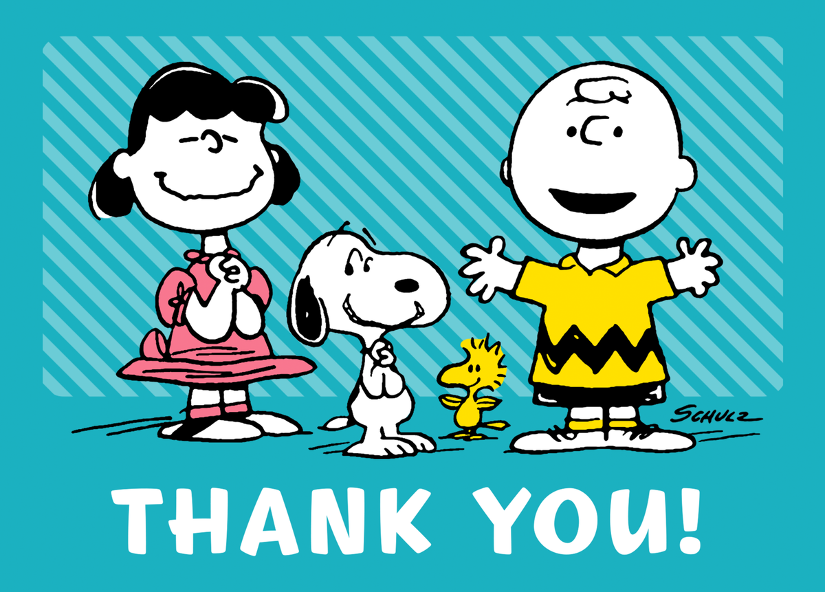 Personalised PEANUTS™ SNOOPY Thank You Card | Hallmark