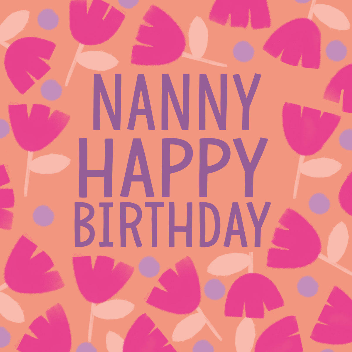 Personalised & Editable Pink Shapes Birthday Card for Nanny | Hallmark