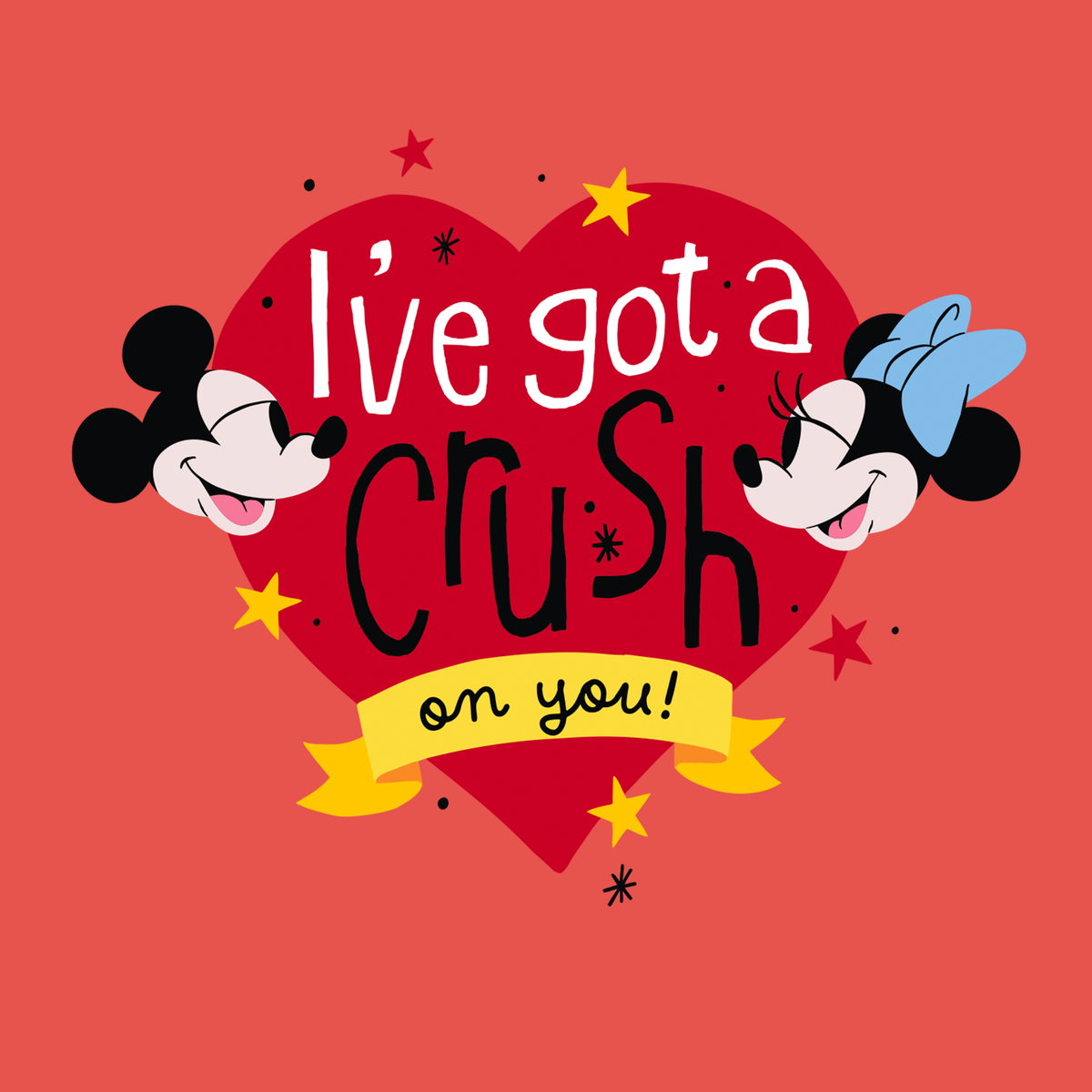 Personalised Mickey Mouse 'Crush on You' Anniversary Card | Hallmark