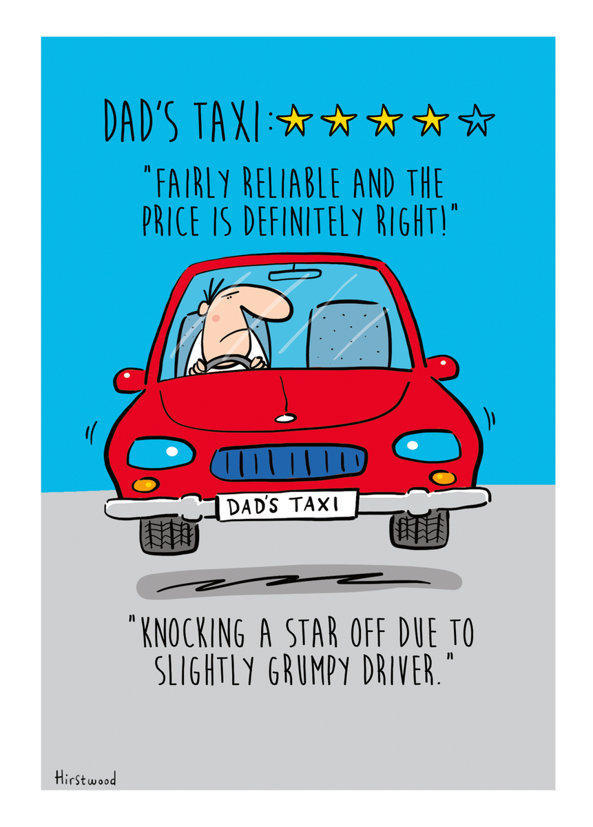 Personalised 'Dad's Taxi 4 Stars' Father's Day Card for Dad | Hallmark