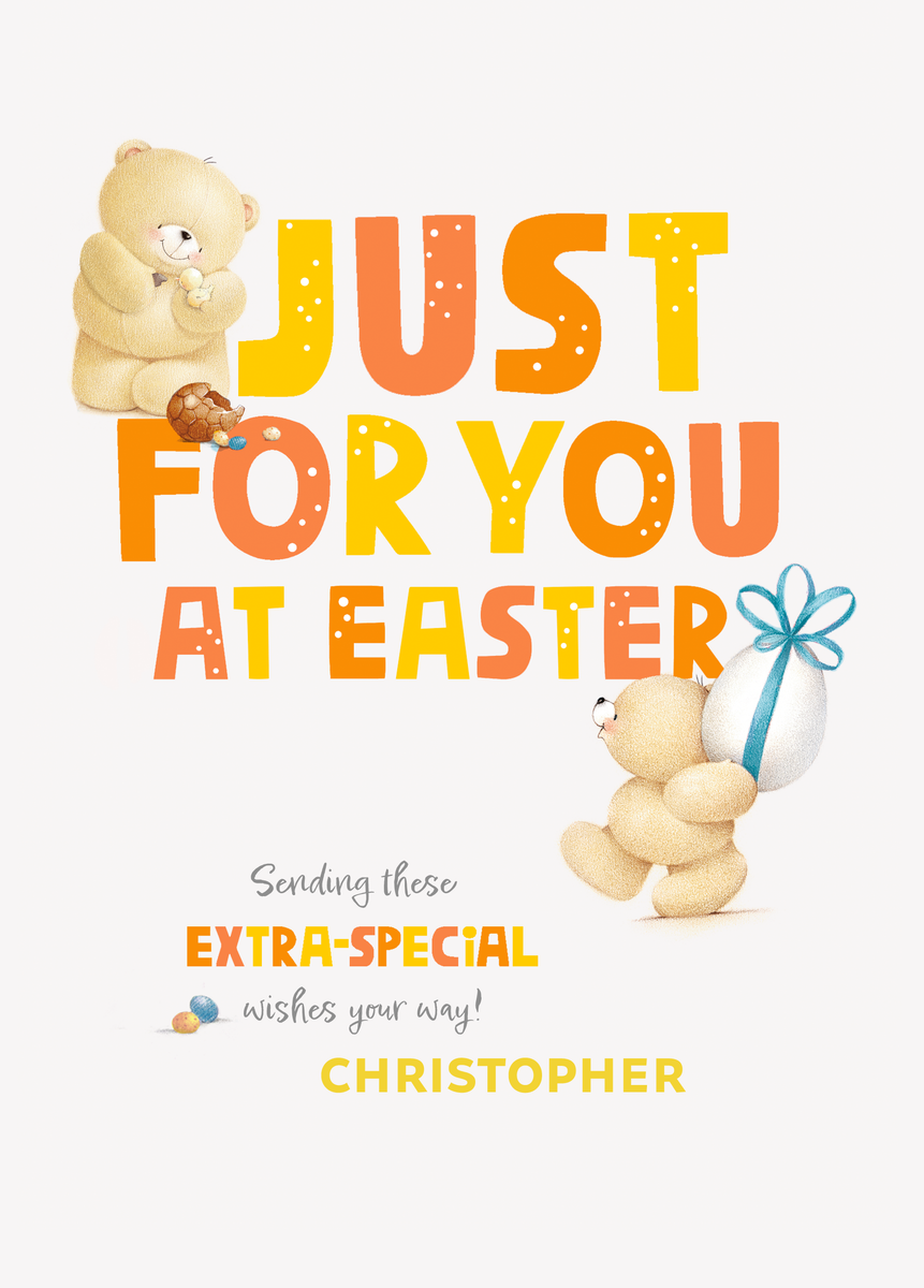 Personalised 'Just for You' Forever Friends Easter Card | Hallmark