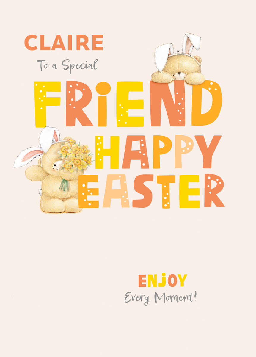 Personalised Forever Friends Happy Easter Card for Friend | Hallmark