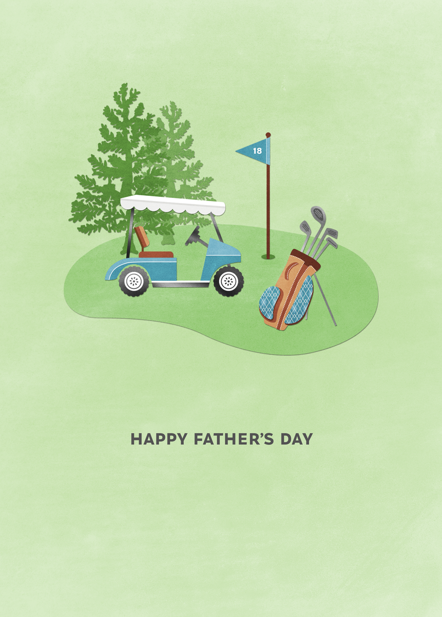 Personalised Editable Golf "Quali-tee" Father's Day Card | Hallmark