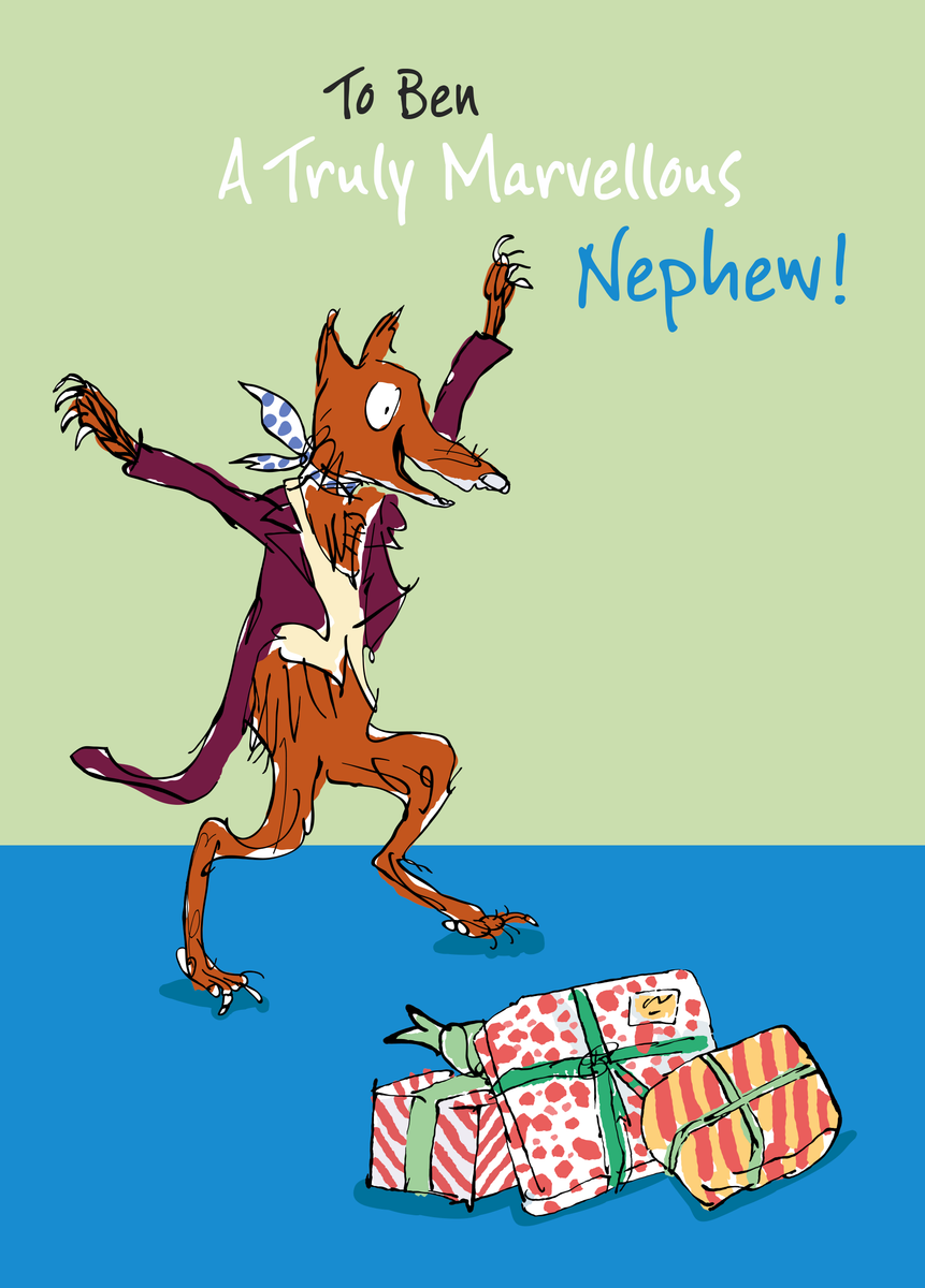Personalised Roald Dahl Mr. Fox Nephew Birthday Card | Hallmark