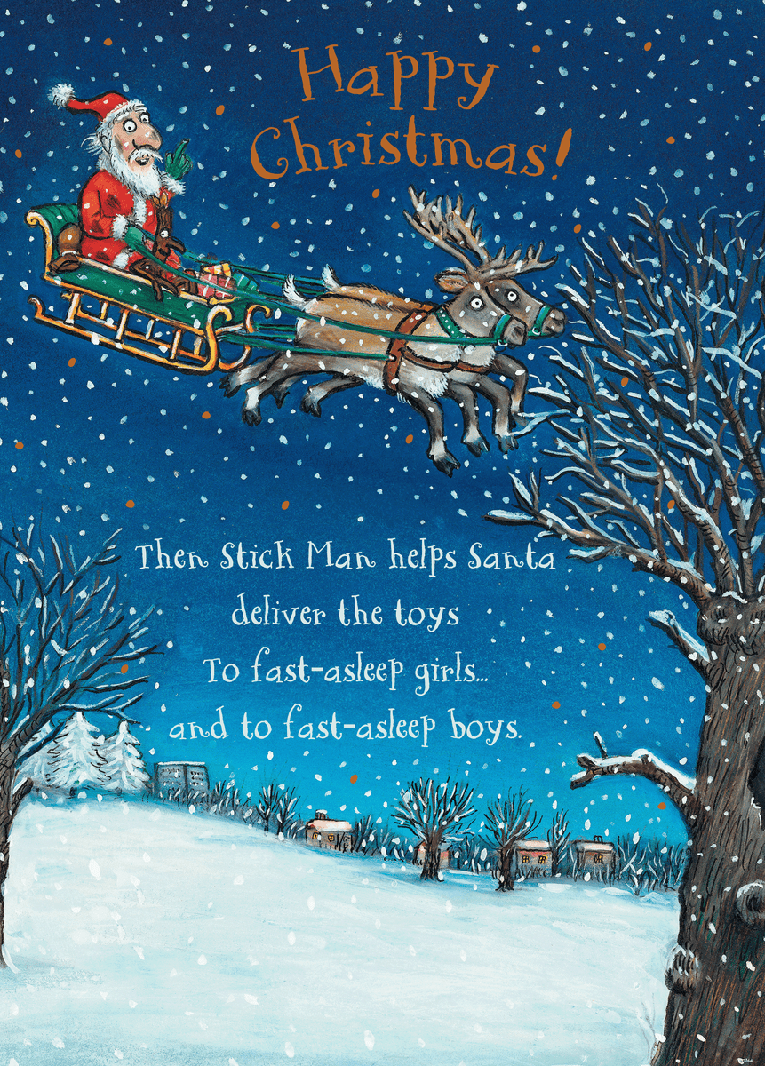 Personalised Stick Man Christmas Card for Kids | Hallmark