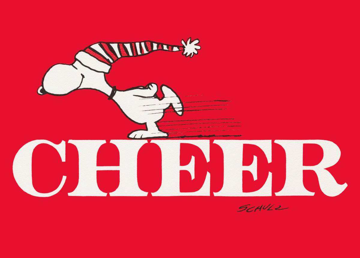 Personalised PEANUTS™ Retro Snoopy 'Cheer' Christmas Card | Hallmark