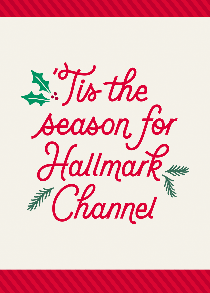 Personalised 'Hallmark Channel' Text Led Christmas Card | Hallmark