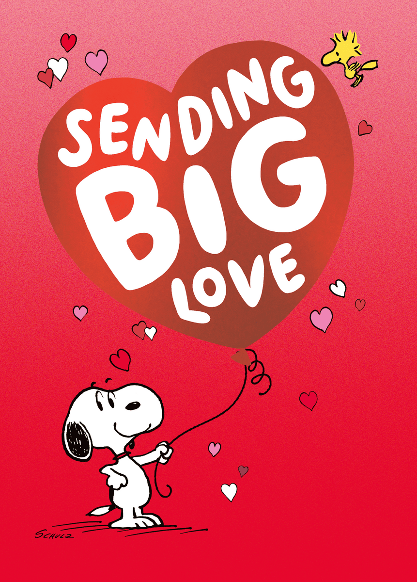 Personalised PEANUTS™️ 'Big Love' Valentine's Day Card | Hallmark
