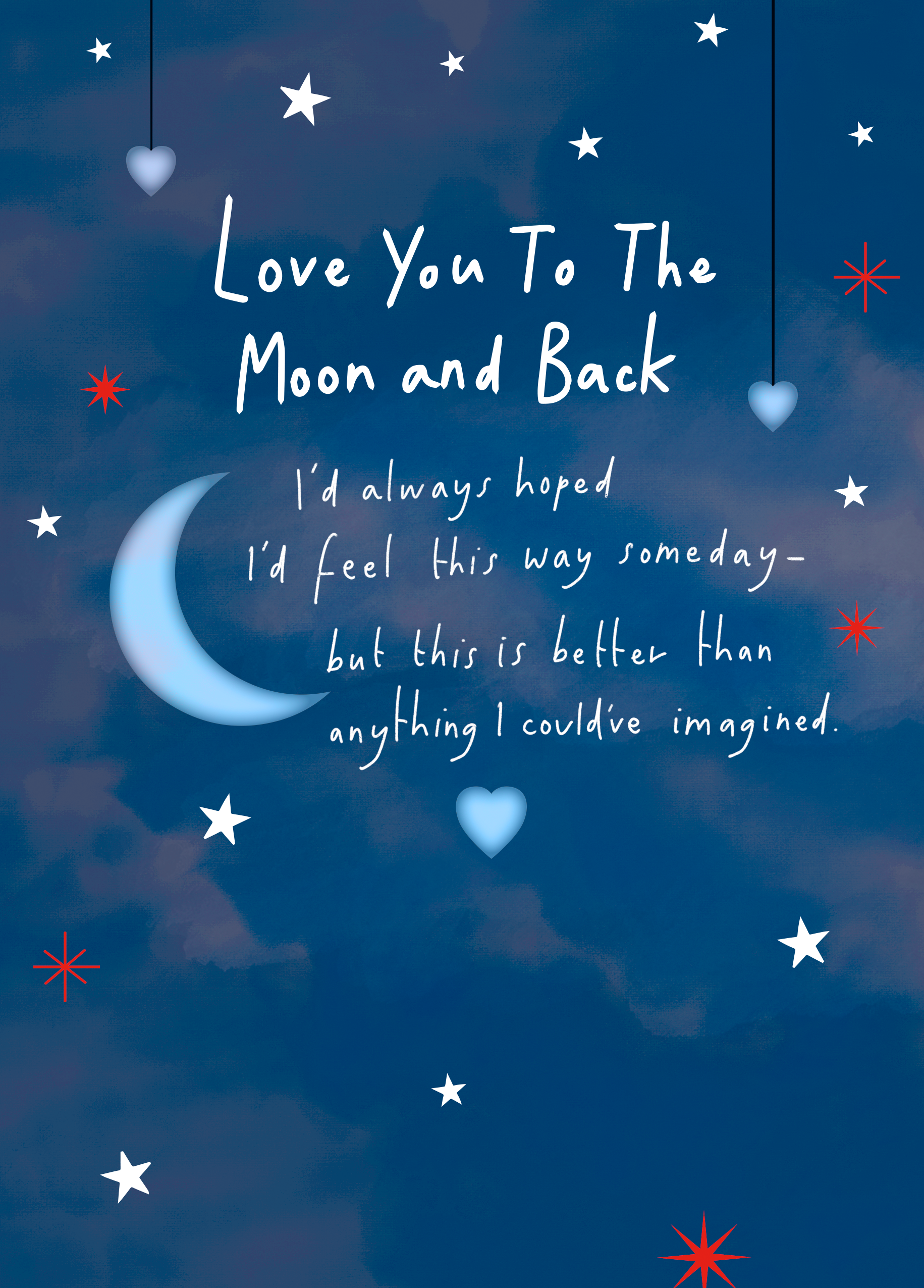 Personalised 'To the Moon & Back' Heartfelt Valentine Card | Hallmark