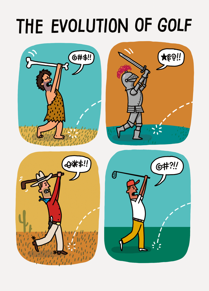 Personalised Golf Themed Cartoon Father's Day Card | Hallmark