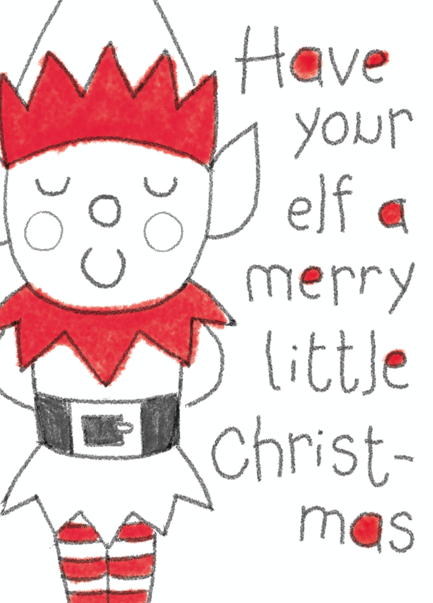 Personalised Merry Elf Christmas Card – Hallmark