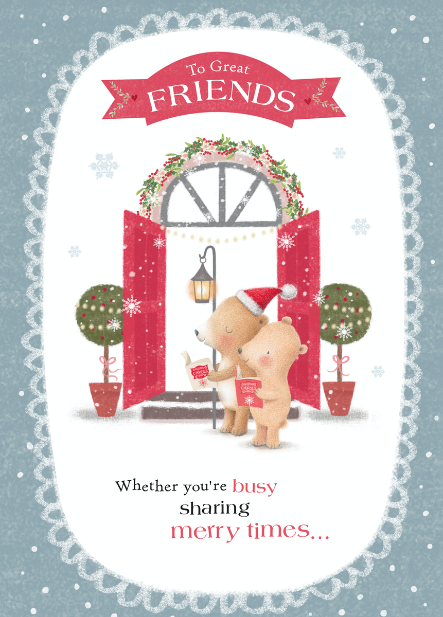 Personalised Merry Christmas Friends Card – Hallmark