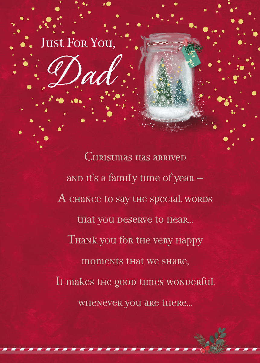 Personalised Dad Poem Christmas Card – Hallmark