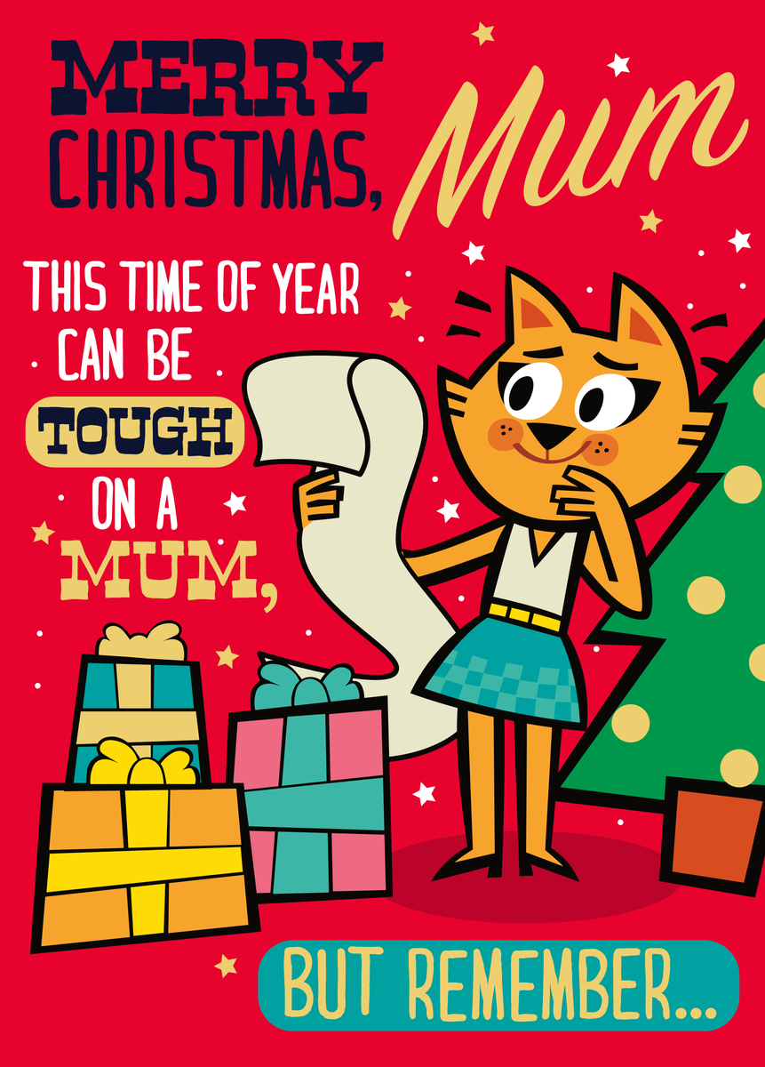 Personalised Cat List For Mum Christmas Card – Hallmark