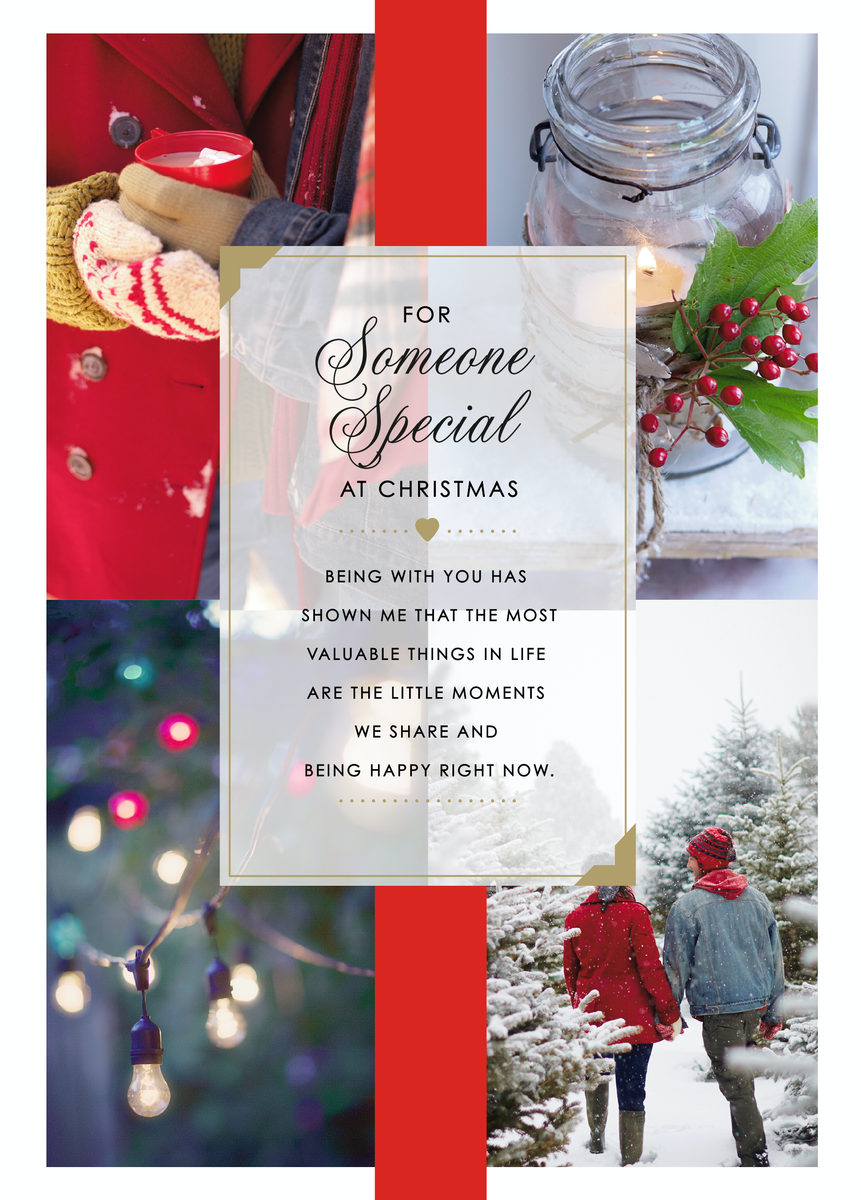 Personalised Someone Special Ribbon Poem Christmas Card – Hallmark