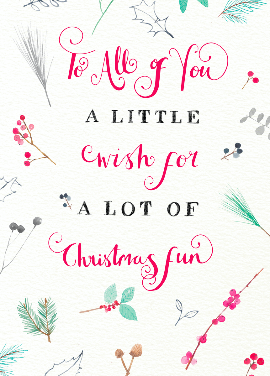 Personalised A Winter Wish Christmas Card to All of You – Hallmark