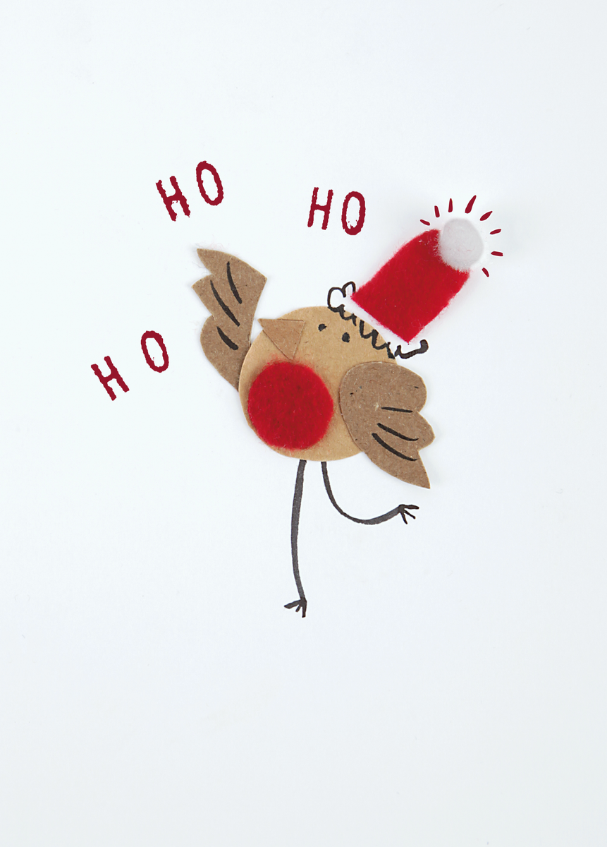 Personalised Santa Robin Christmas Card – Hallmark