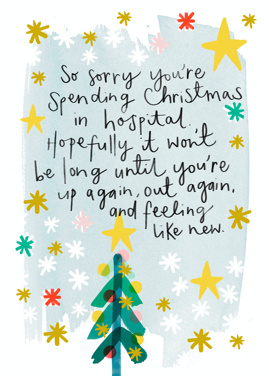Personalised Get Well Soon Stars Design Christmas Card – Hallmark