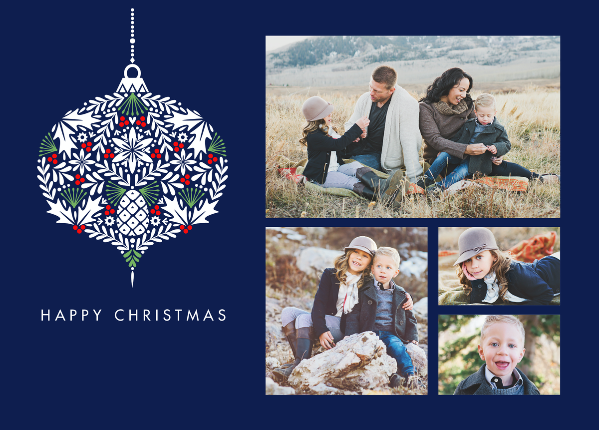Personalised Happy Bauble Photo Christmas Card – Hallmark